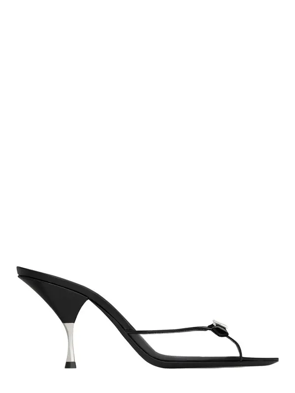 Saint Laurent Jerry Logo Embellished Mules - Black