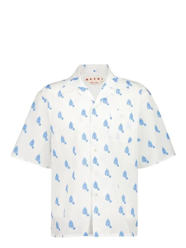 Marni Printed Short-sleeves Shirt - White/blue