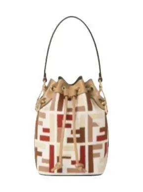 Fendi Multicolor Ff Embroidery Canvas Mini Bag - Multi-color