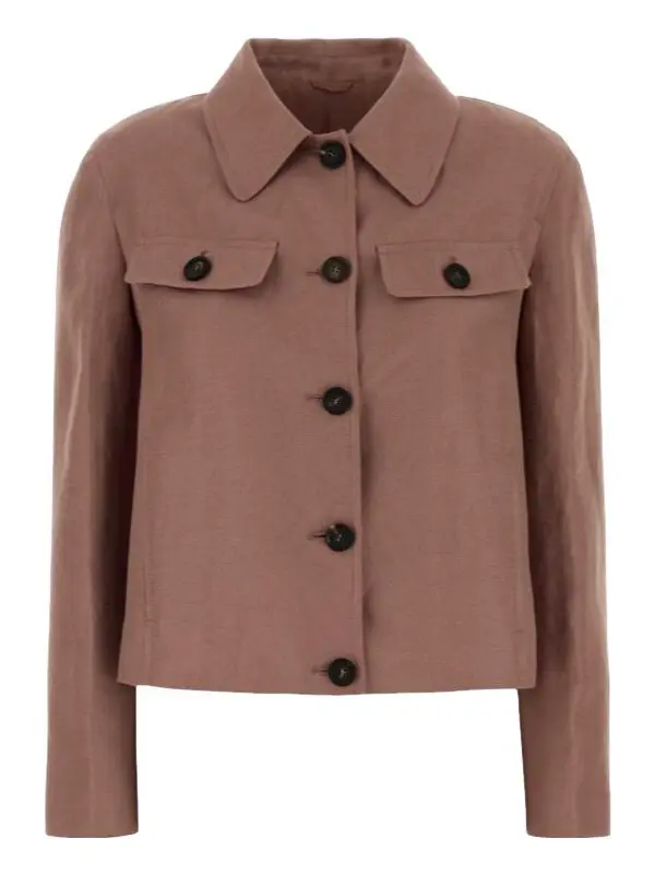 Brunello Cucinelli Collared Shirt Blazer - Brown
