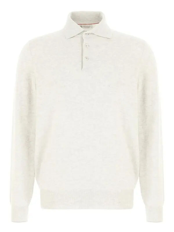 Brunello Cucinelli Long Sleeved Knitted Polo Shirt - No