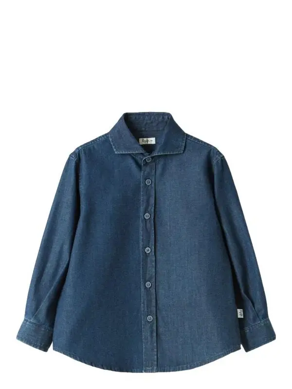 IL GUFO Cotton Denim Shirt - Blue