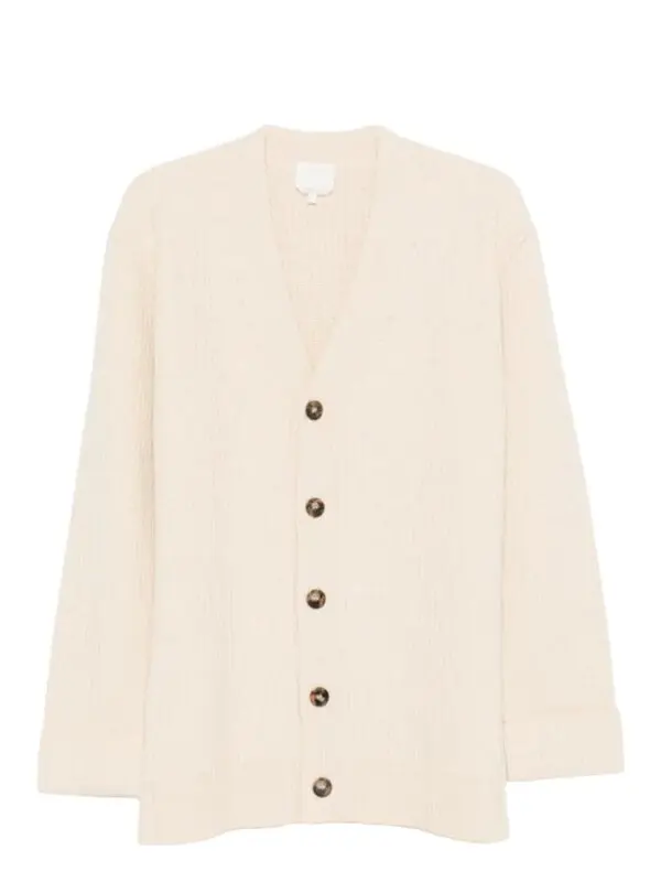 A.p.c. Buttoned V-neck Cardigan - Ecru