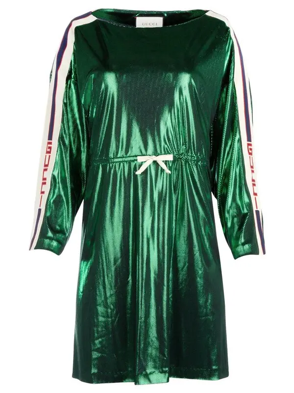 Gucci Side Spliced Short Dress - Green