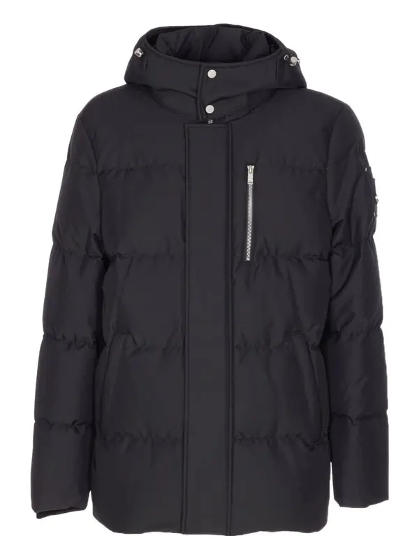 Moose Knuckles Hooded Puffer Coat - Black