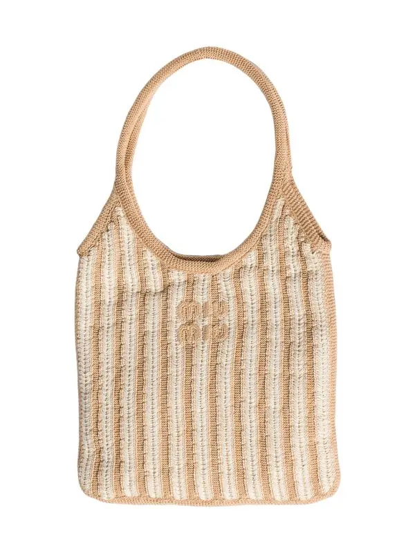 Miu Miu Ivy Crochet Bag - Nude