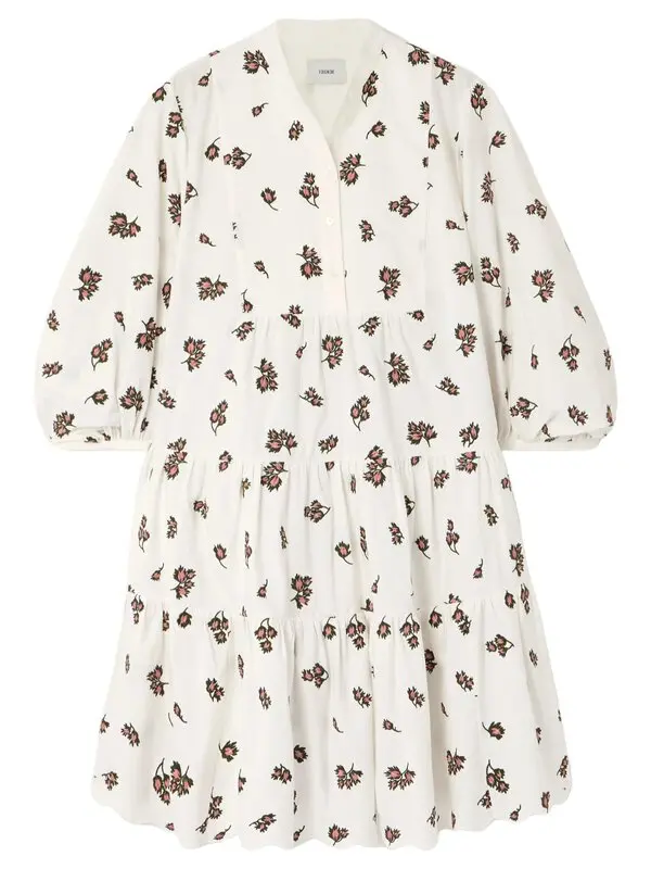 Erdem Embroidered Mini Dress - White