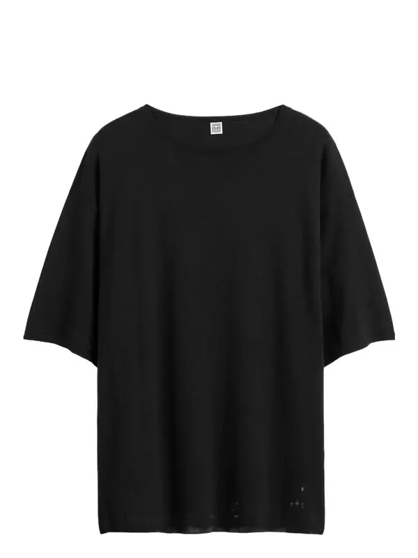 TOTEME Longline Knit T-shirt - Black