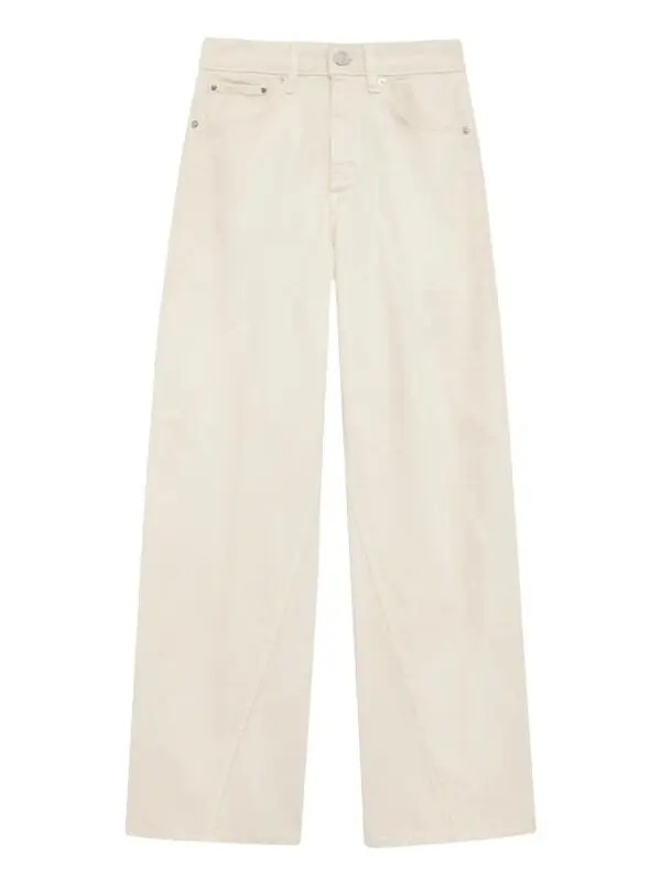 ANINE BING Brie Straight-leg Jeans - White
