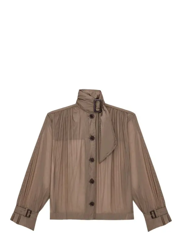 Saint Laurent Lavallière Button-up Blouse - Brown