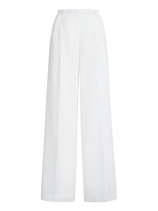Brunello Cucinelli Wide Leg Track Trousers - White