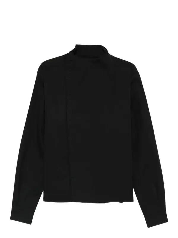 Rick Owens Long Sleeve Buttoned Jacket - Black