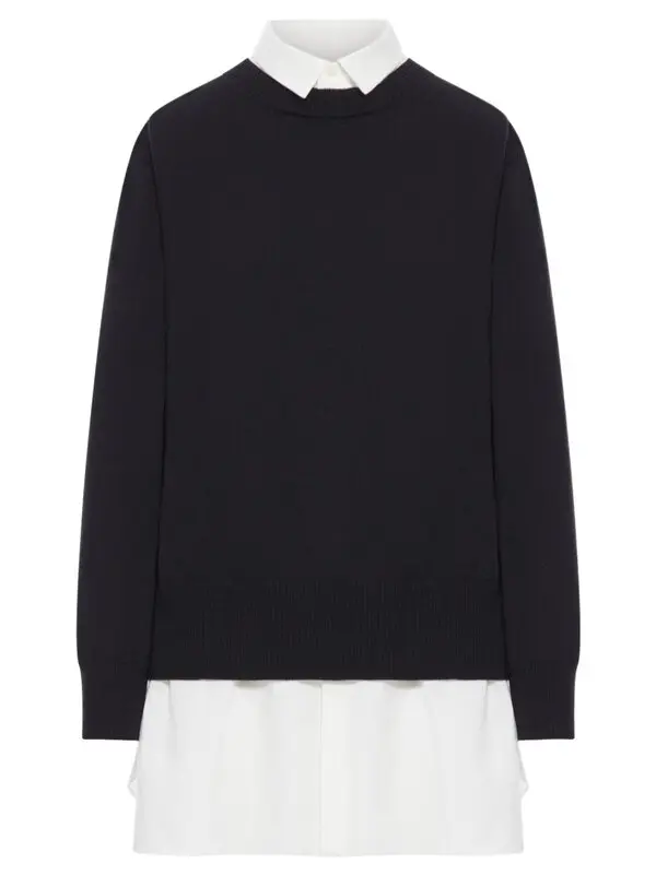 Sacai Layered Effect Mini Dress - Black