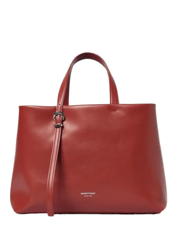 Emporio Armani Leather Tote Bag - Red