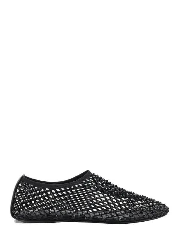 STRATEGIA Dolly Embellished Ballerinas - Black