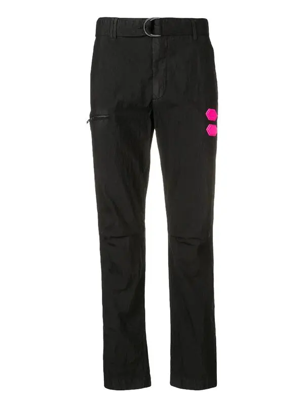 Off-White D-ring Belt Casual Trousers - Black