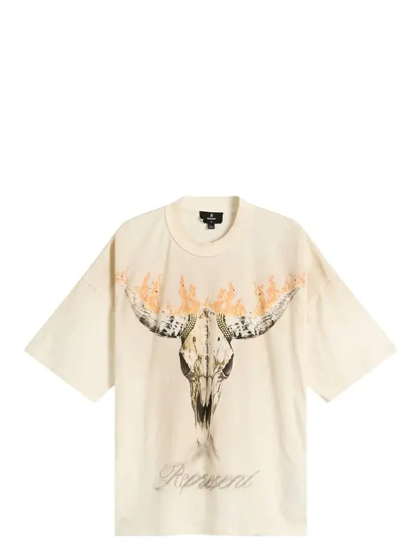 REPRESENT British Cowboys Graphic T-shirt - Nude