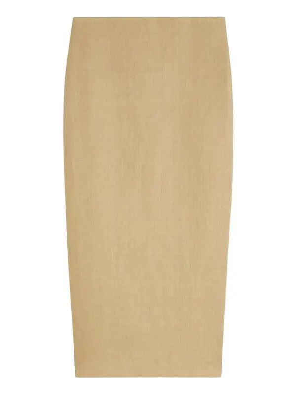 Max Mara Veranda Back Slit Skirt - Camel