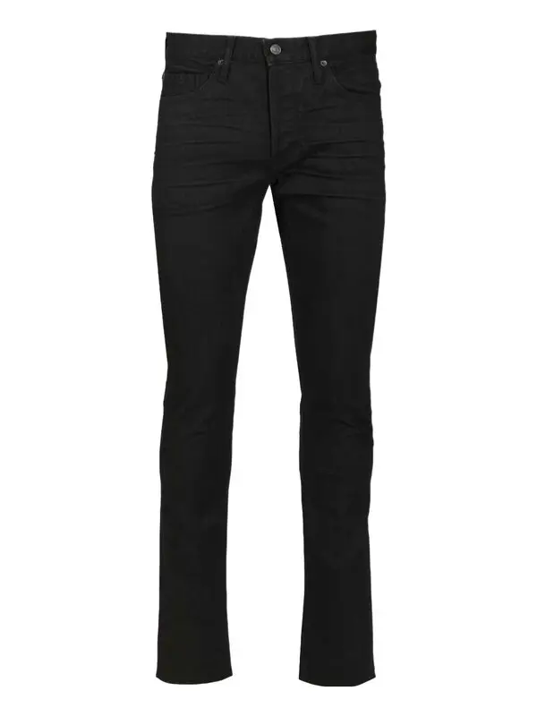 TOM FORD Stretch Ruched Slim Fit Jeans - Black