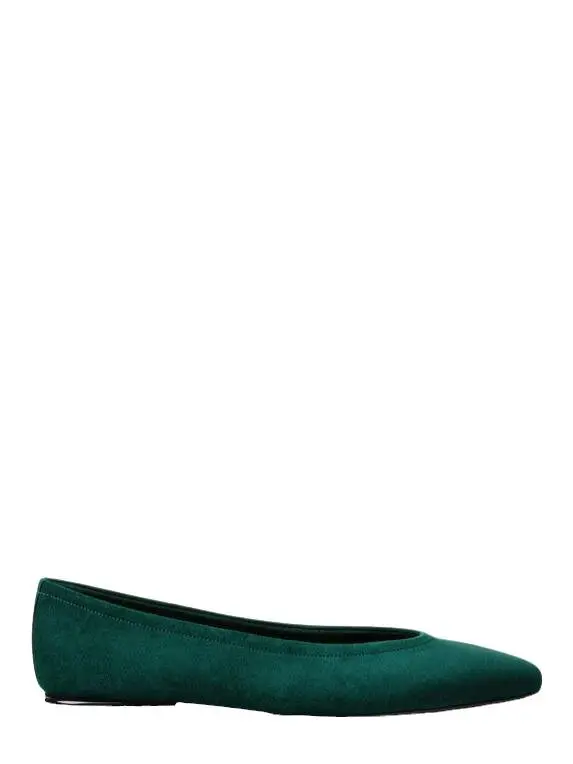 Loro Piana Primula Pointed Toe Slip-on Flats - Mapu Green