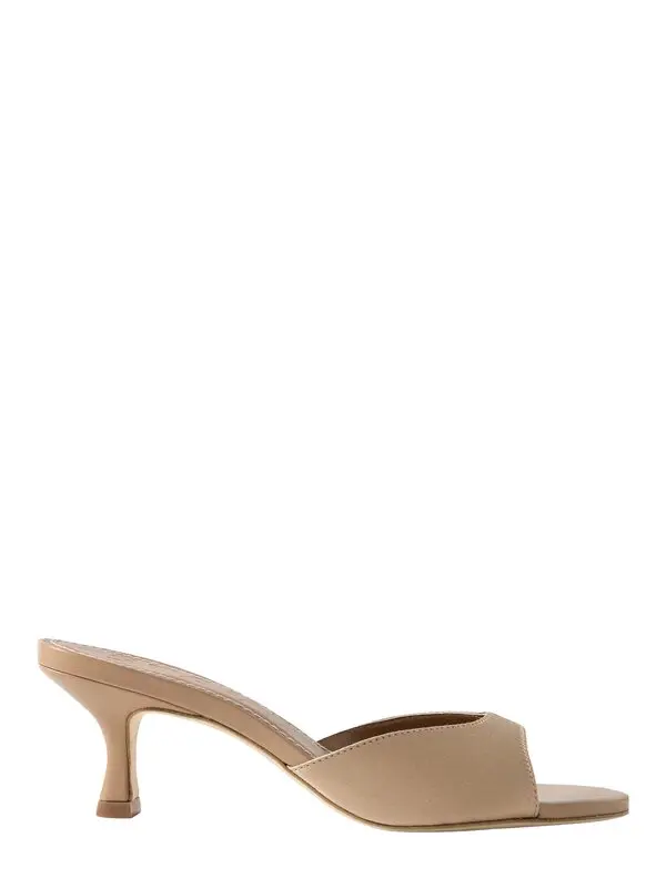 Staud Brigitte Kitten Heel Sandals - Beige