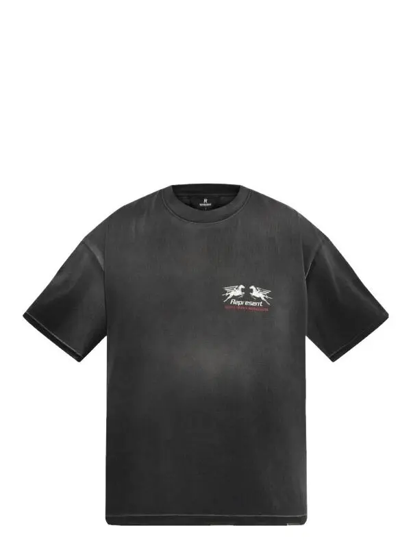 REPRESENT Gas Station Graphic T-shirt - Black