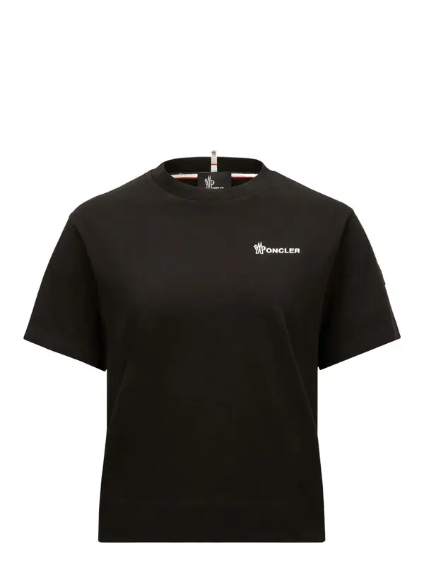 Moncler Embossed Logo Cotton T-shirt - Black