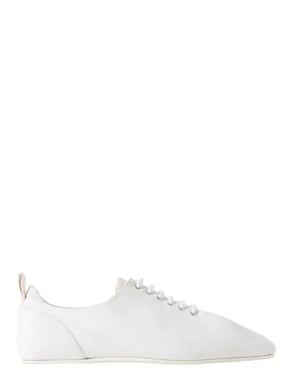 TOTEME Lace-up Low-top Sneakers With Square Toe - White