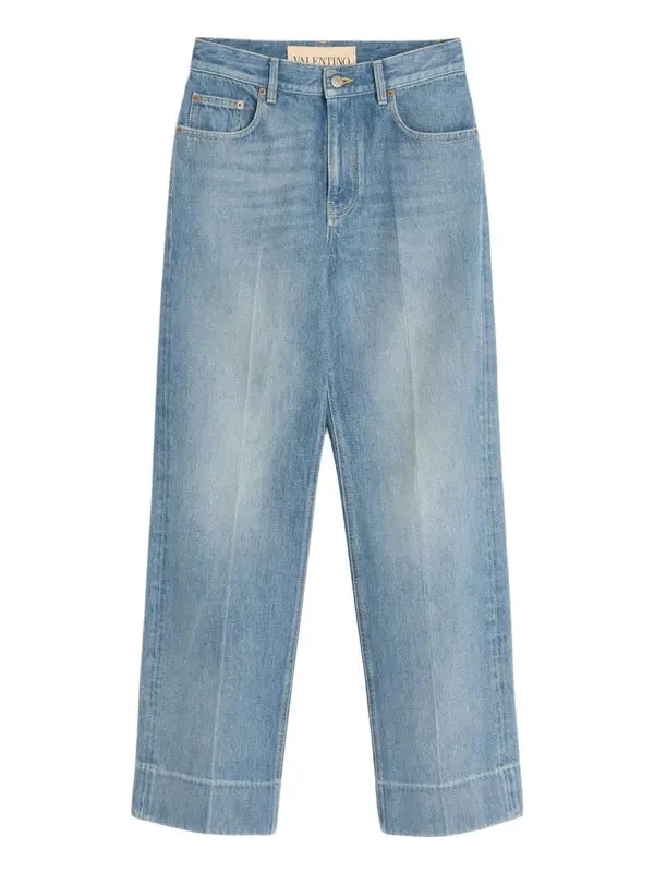 Valentino Garavani Logo Patch Classic Jeans - Blue
