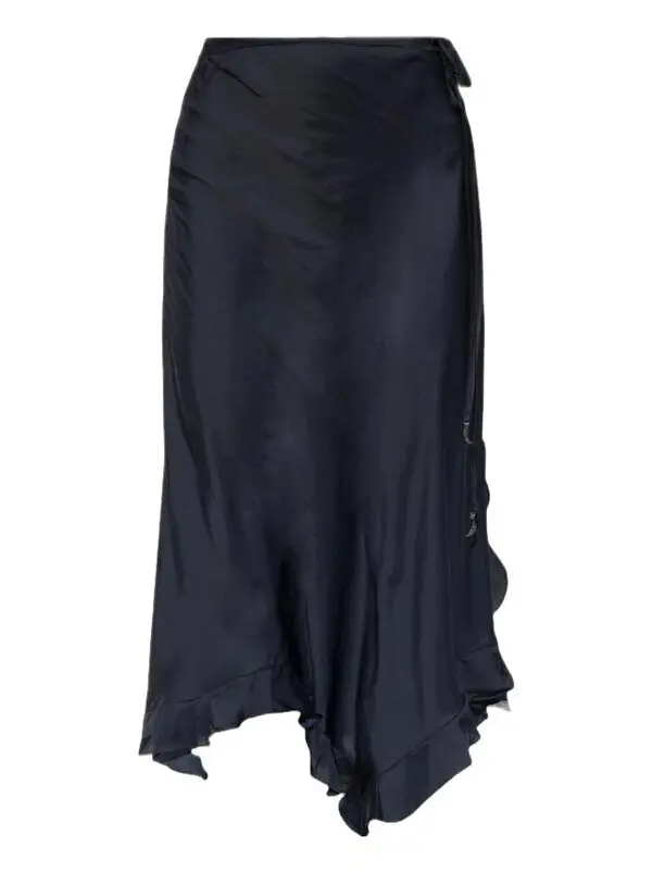 Zadig&Voltaire Long Satin Skirt With Wing Charm Details - Encre