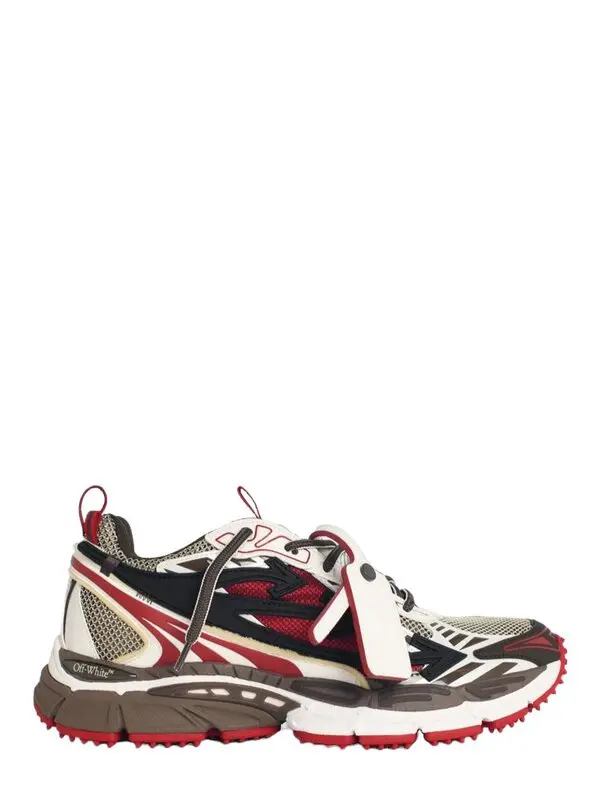 Off-White Be Right Back" Leather Blend Sneakers - Red