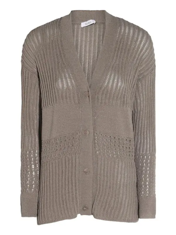Max Mara V-neck Button-up Cardigan - Gray
