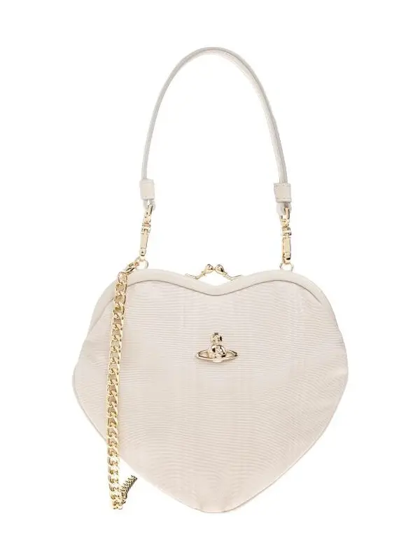 VIVIENNE WESTWOOD Belle Heart Frame Purse Handbag - White