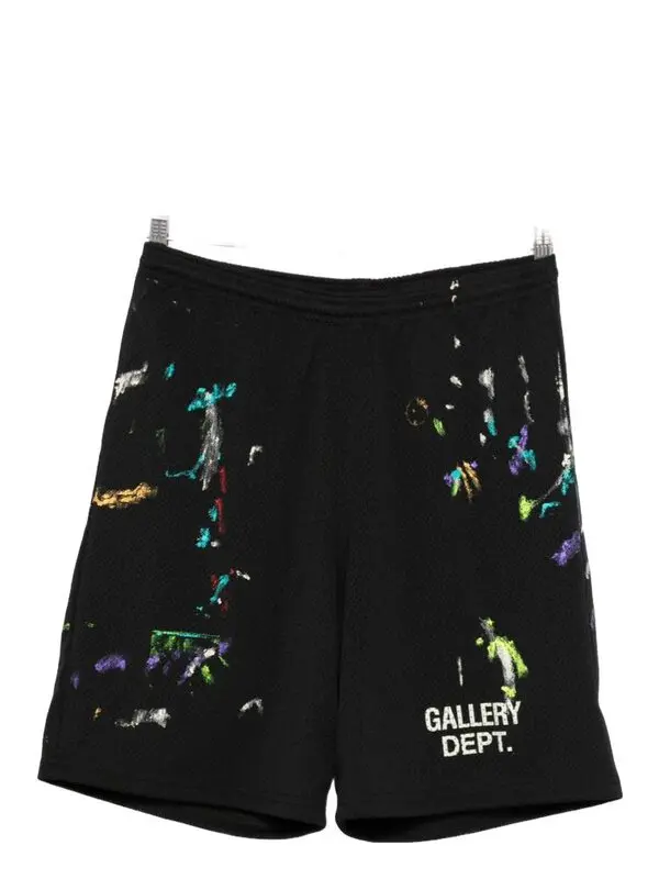 GALLERY DEPT. Paint Splatter Mesh Shorts - Black