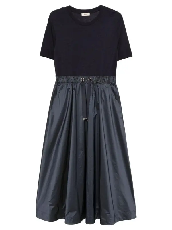 Herno Drawstring Waist Midi Dress - Black