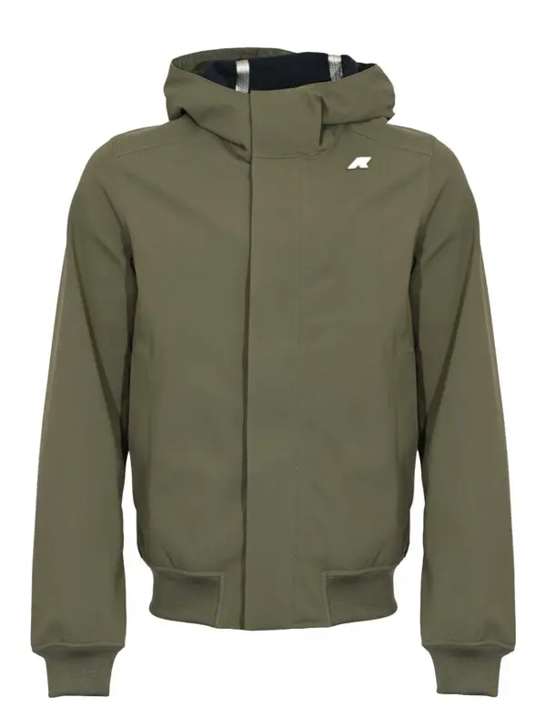 K-WAY Joachim Bonded Jacket With Hood - Green