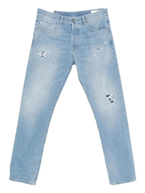 DONDUP Light Wash Distressed Denim Jeans - Blue
