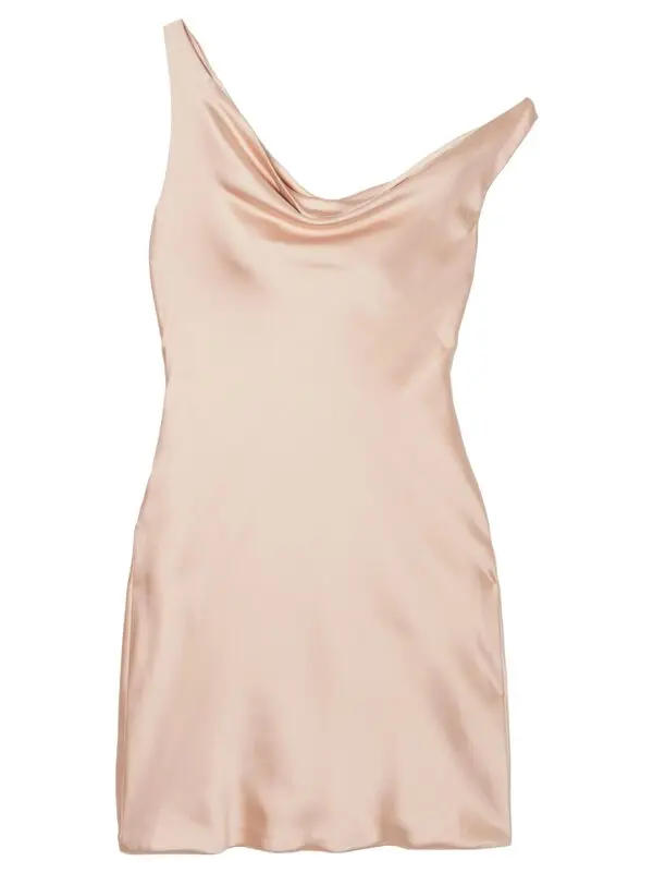 Norma Kamali Drop Shoulder Mini Dress - Nude