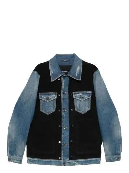 Dolce & Gabbana Corduroy And Denim Jacket - Black