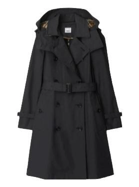 Burberry Long Sleeve Coat - Black