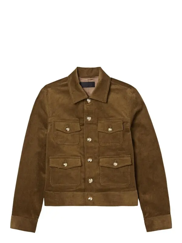 NILI LOTAN Lizeth Corduroy Casual Jacket - Brown