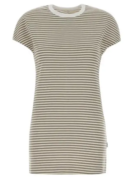 MAISON MARGIELA Striped Crewneck Mini Dress - Nude