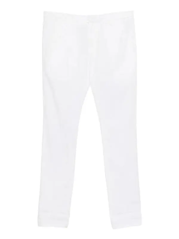 DONDUP Belt-loop Tailored Trousers - White
