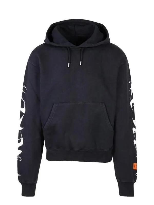 Heron Preston Logo Patch Hoodie - Black