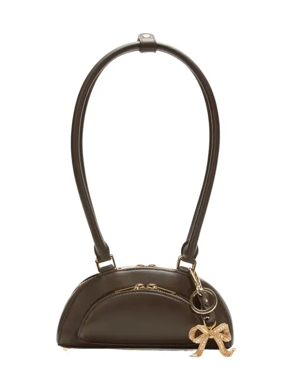 SELF-PORTRAIT Curved Charm Shoulder Bag - Brown