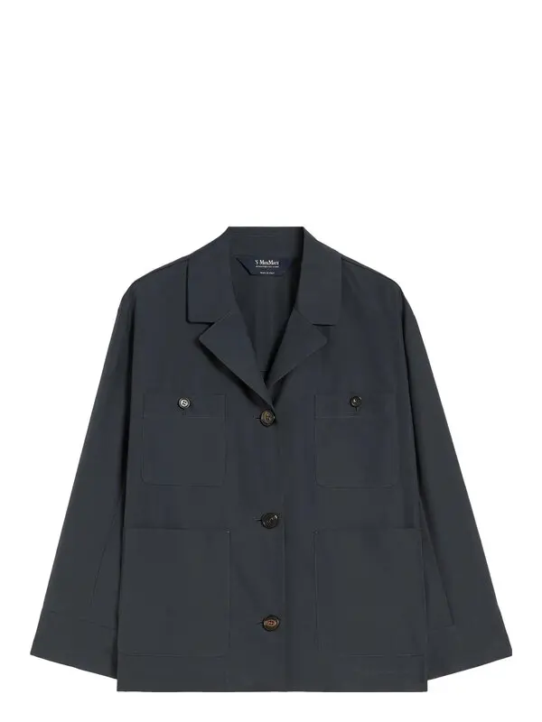 Max Mara Button Patch Pocket Jacket - Navy Blue