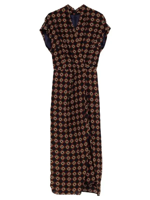 Dries Van Noten Printed Midi Dress - Black