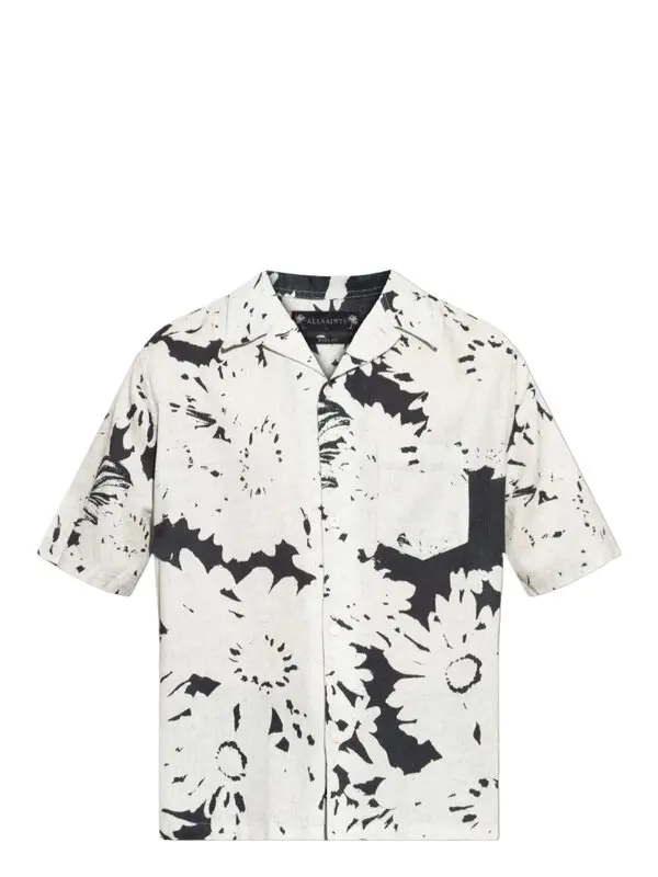 ALLSAINTS Girona Printed Short-sleeve Shirt - White