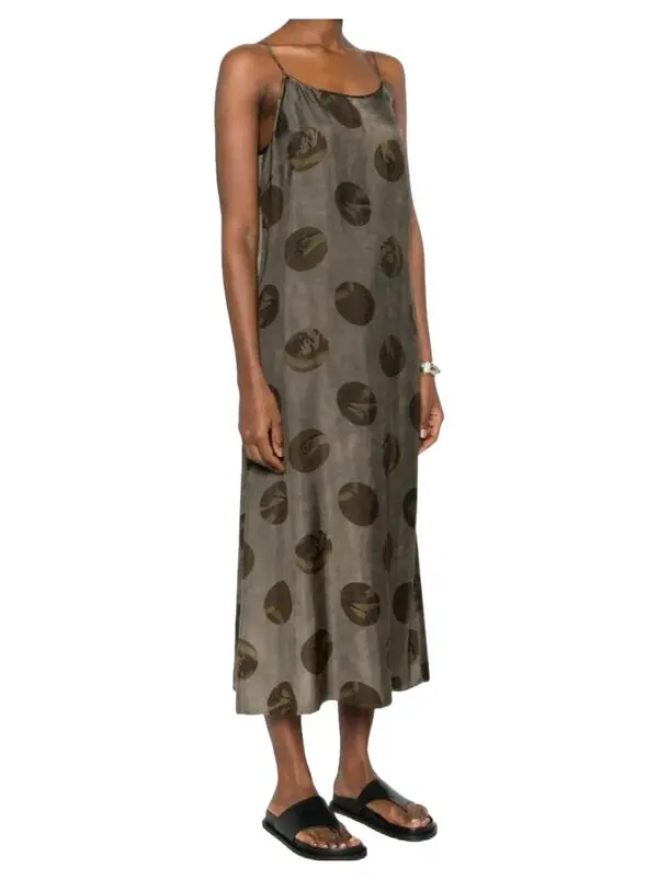 UMA WANG Anaya Printed Strappy Dress - Black