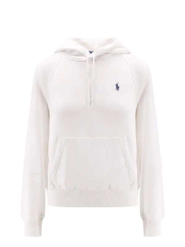 Polo Ralph Lauren Embroidered Drawstring Hoodie - White